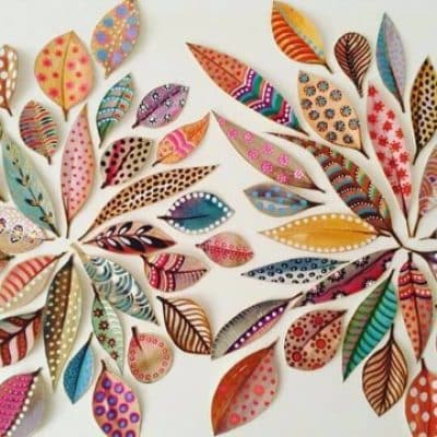 Manualidades con hojas de colores faciles para niños