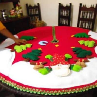 Fotos sobre como hacer manteles navideños para celebrar