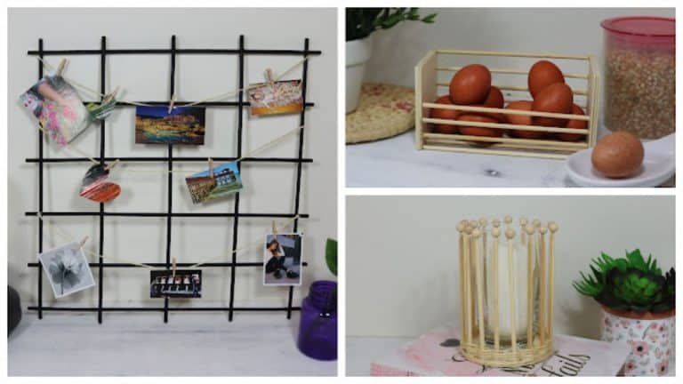5 creativas manualidades con palos de madera para casa