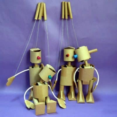 5 pasos para títere con tubo de papel higiénico creativo